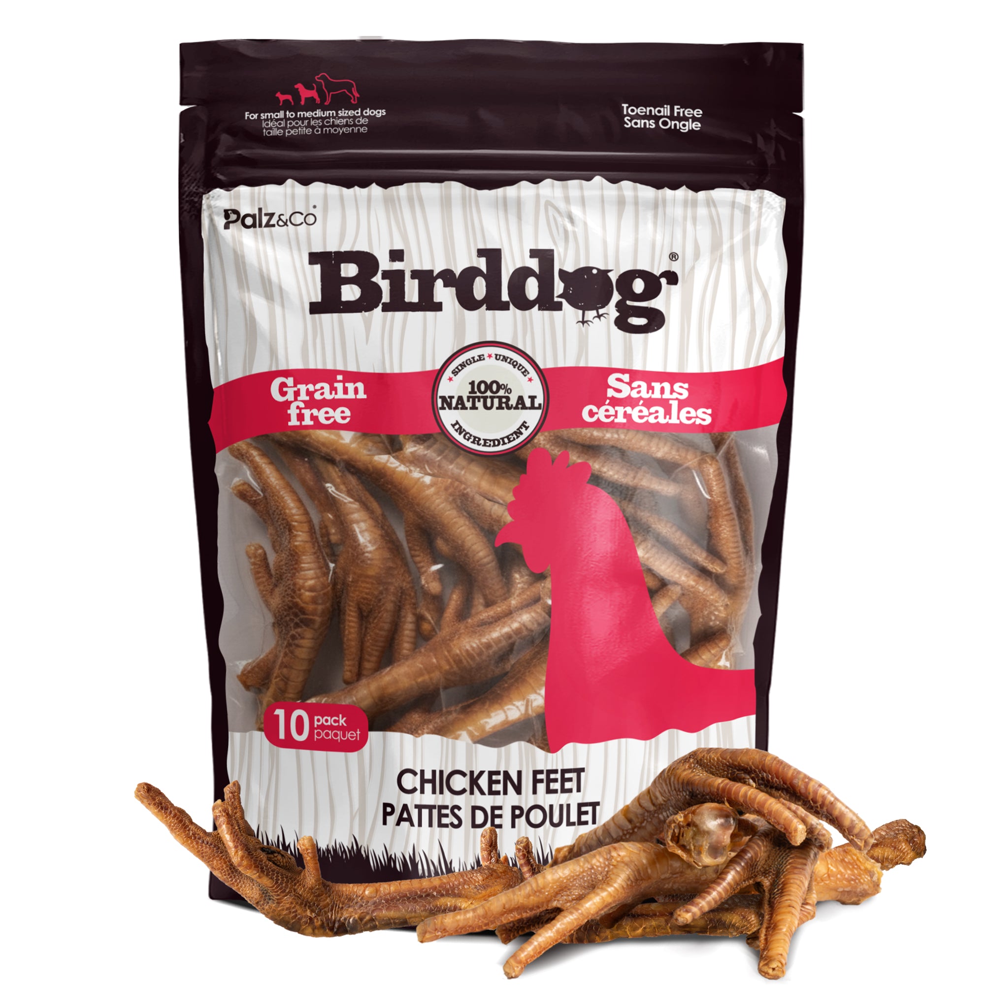 Palzandco Birddog Chicken Feet Dog Chew Treats